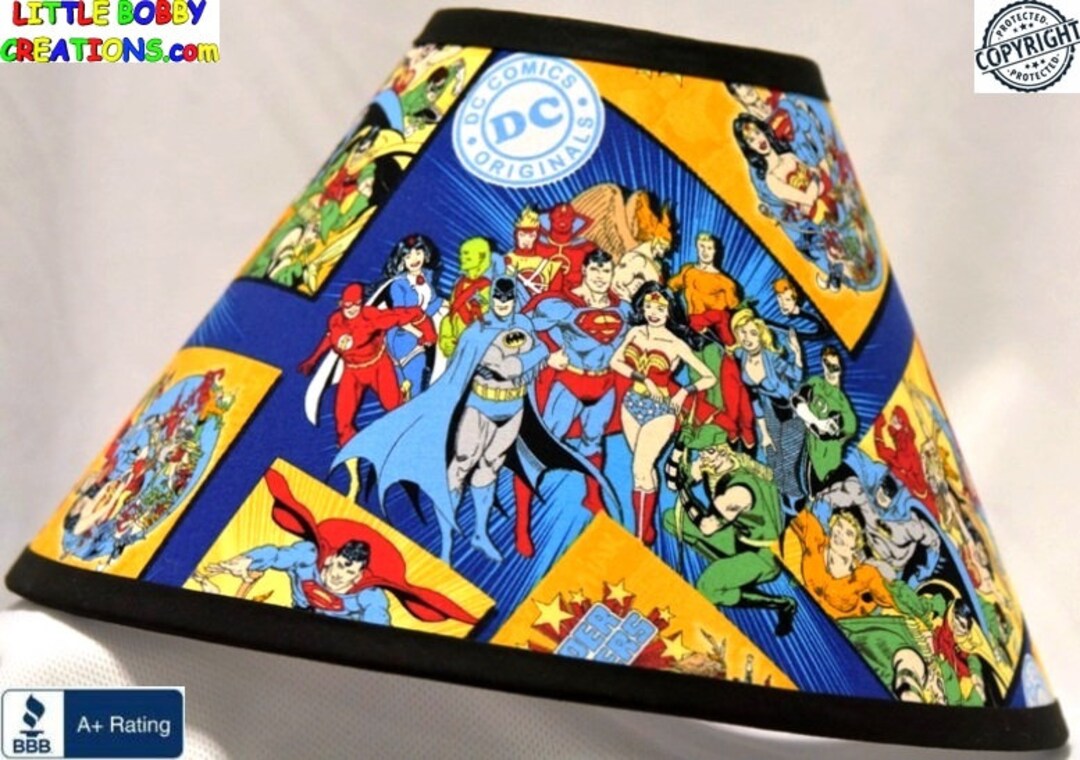 BATMAN LAMP SHADE - 73-81 of 81 Shade Fabrics to Select From! - Each ...