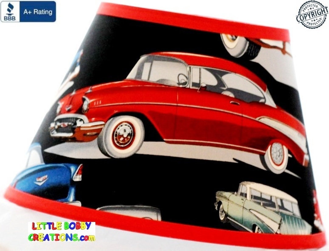 CLASSIC CARS Lamp Shade 1-9 of 16 Shade Fabrics to Choose From Made ...