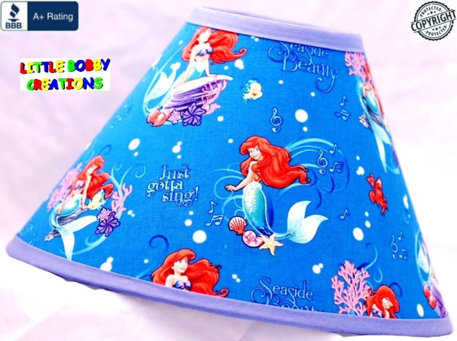 LITTLE MERMAID Lamp Shade 7 Shade Fabrics to Choose From | Etsy