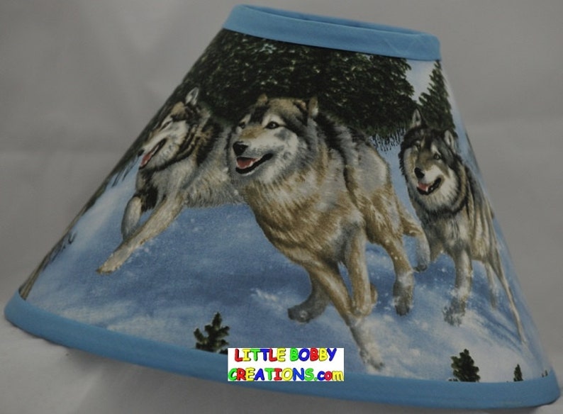 Wildlife Wolf Wolves Fabric Lamp Shade 8 Shade Sizes to | Etsy