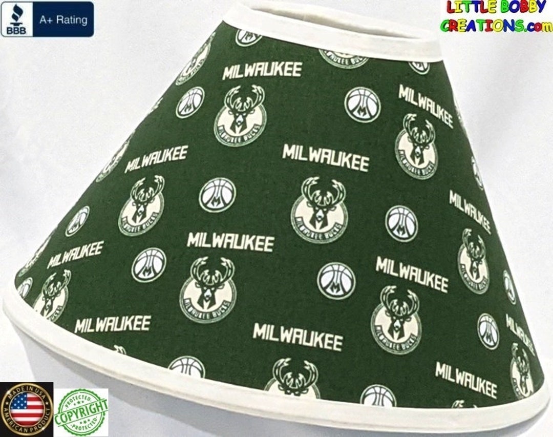 MILWAUKEE BUCKS Lamp Shade - 4 Shade Fabrics to Choose From! - Made ...