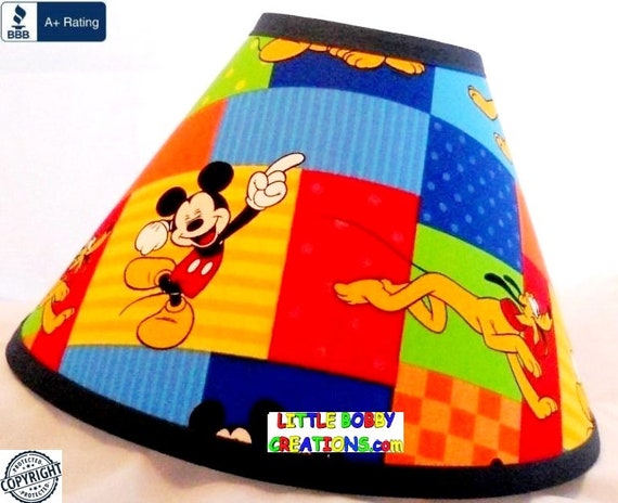 MICKEY & PLUTO Lamp Shade 5 Shade Fabrics to Choose From - Etsy