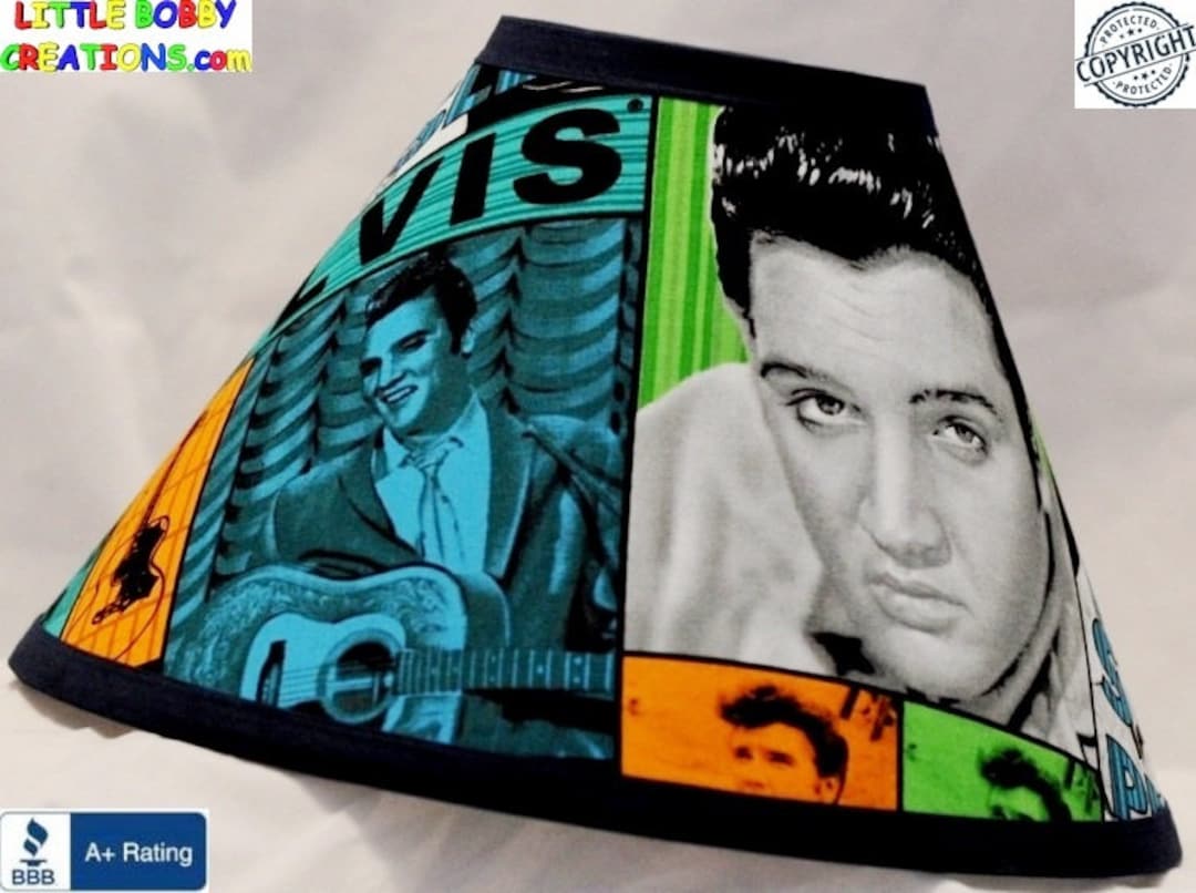 Elvis Presley Fabric Lamp Shade - Handmade, Licensed Print - Etsy