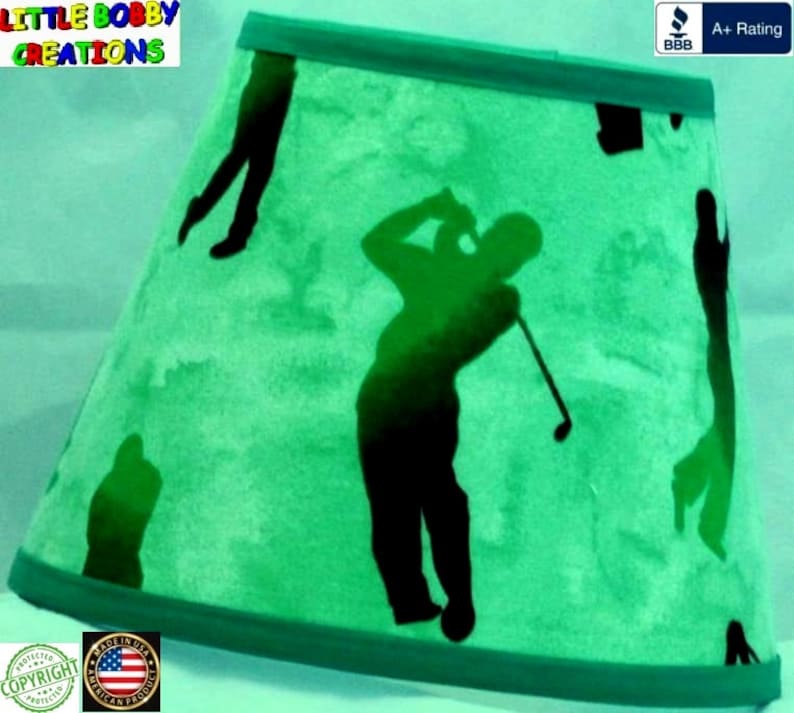 Golf Fabric Lamp Shade – Handmade Table Lamp Lighting - Etsy