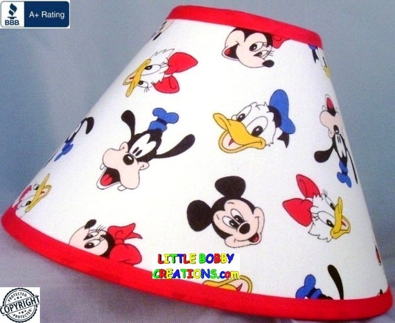 MICKEY AND FRIENDS Lamp Shade 6 Shade Fabrics to Choose - Etsy