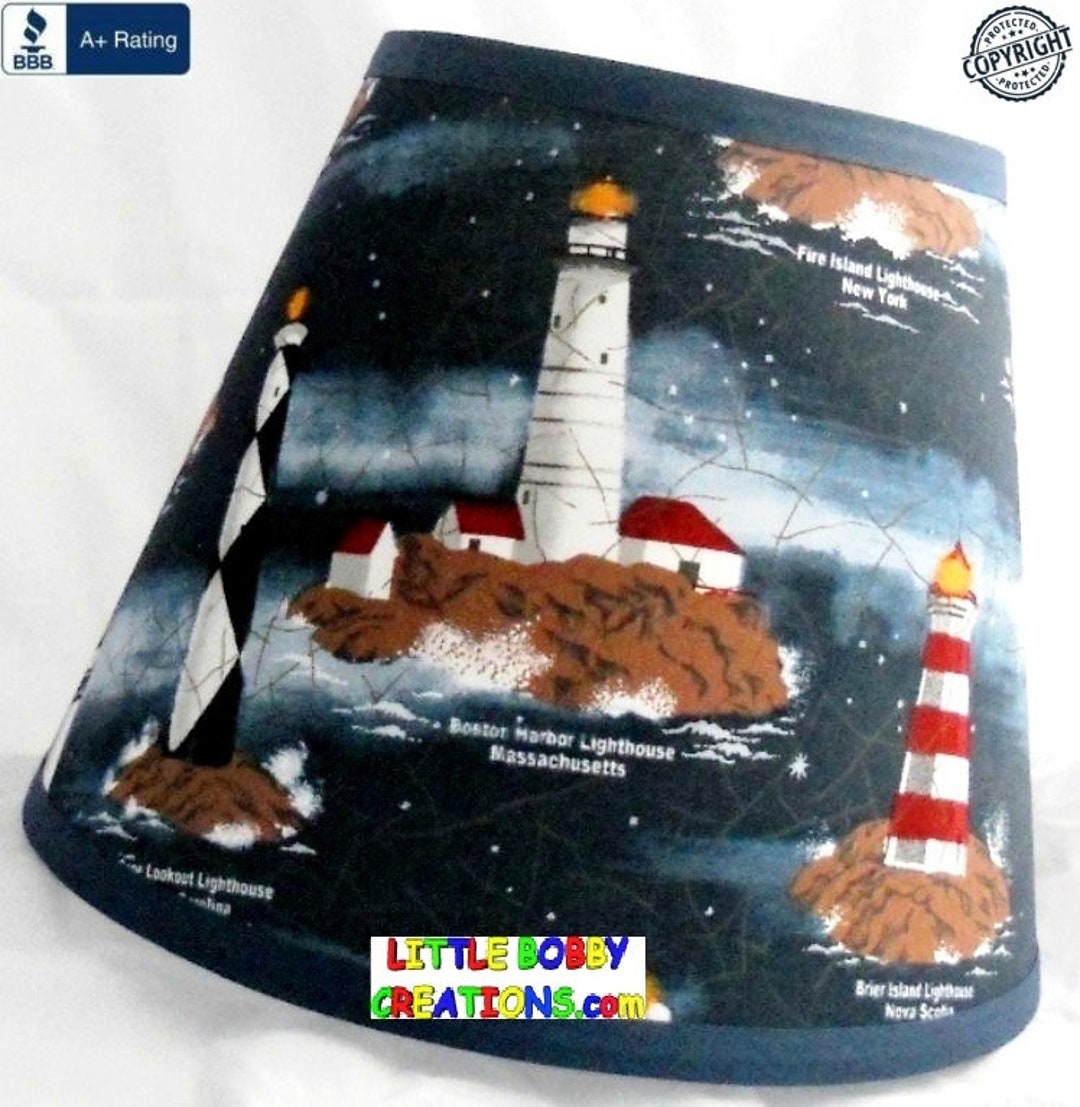 NAUTICAL LIGHTHOUSE Lamp Shade - 1-9 of 18 Shade Fabrics to Choose From ...