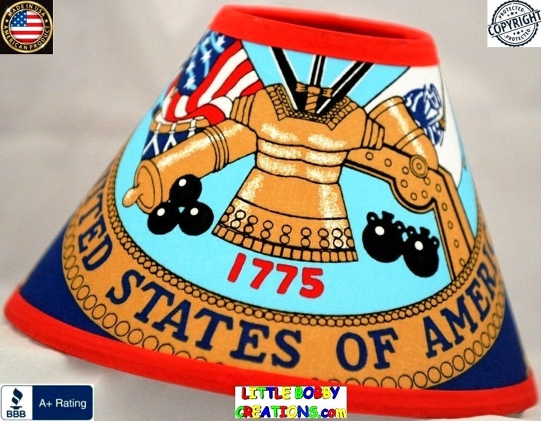 US ARMY Lamp Shade - 10-18 of 18 Shade Fabrics to Choose From! - Made ...