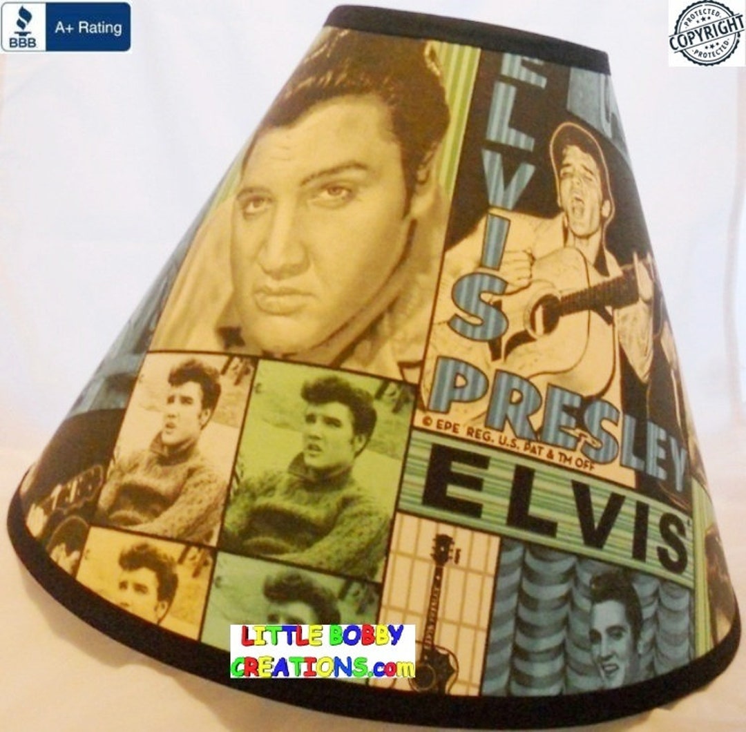 Handmade Elvis Presley Lamp Shade – Licensed Fabric - Etsy