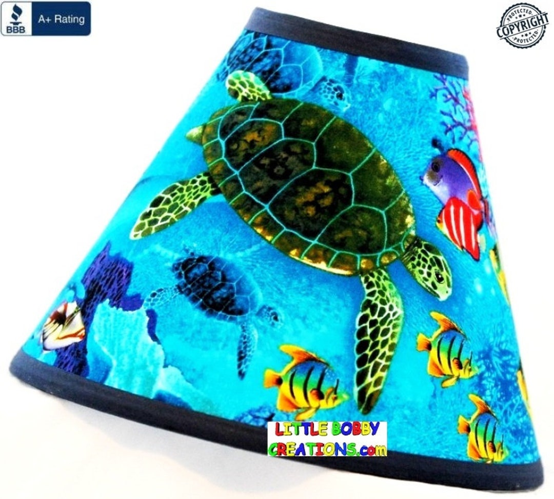 OCEAN SEA LIFE Lamp Shade - 10-18 of 24 Shade Fabrics to Choose From ...