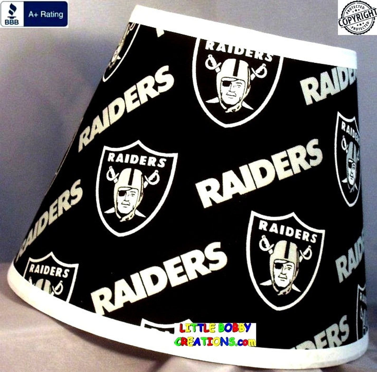 Las Vegas RAIDERS Lamp Shade 7 Shade Fabrics to Choose From - Etsy