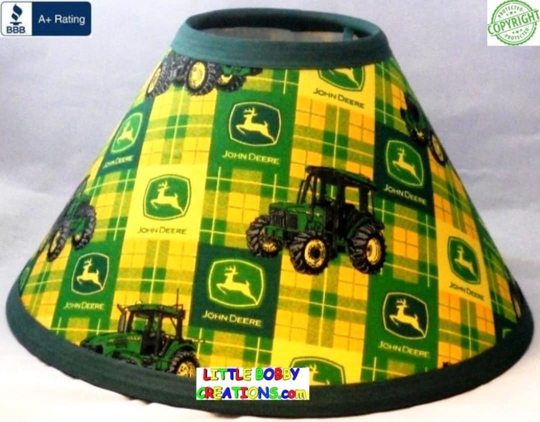 John Deere Tractor Lamp Shade - Licensed Fabric - Etsy