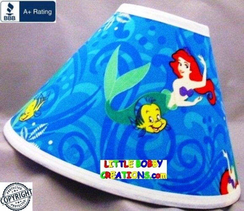 LITTLE MERMAID Lamp Shade 7 Shade Fabrics to Choose From | Etsy
