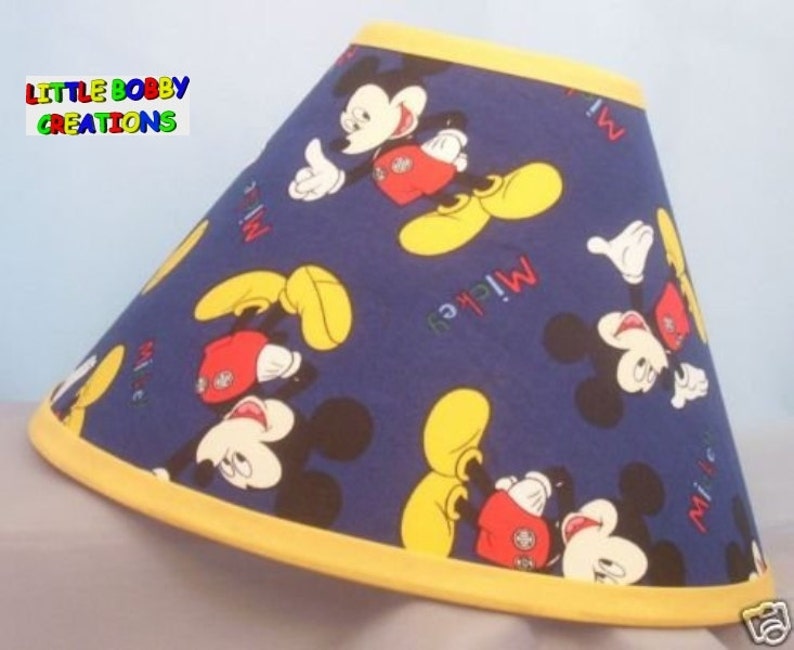 Disney Mickey Mouse Fabric Lamp Shade 8 Sizes to Choose | Etsy