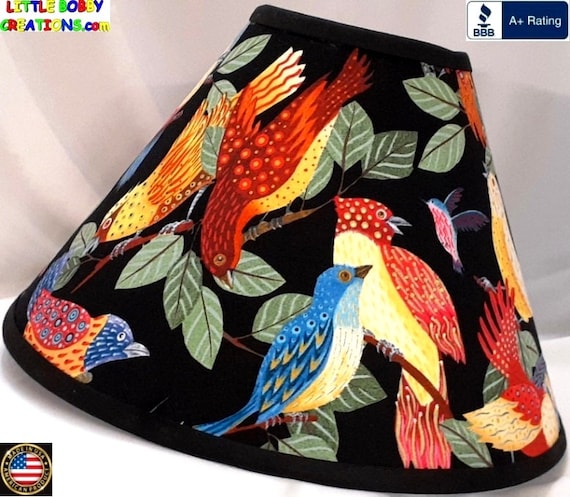 TROPICAL BIRD Lamp Shade 1-9 of 25 Shade Fabrics to Choose | Etsy