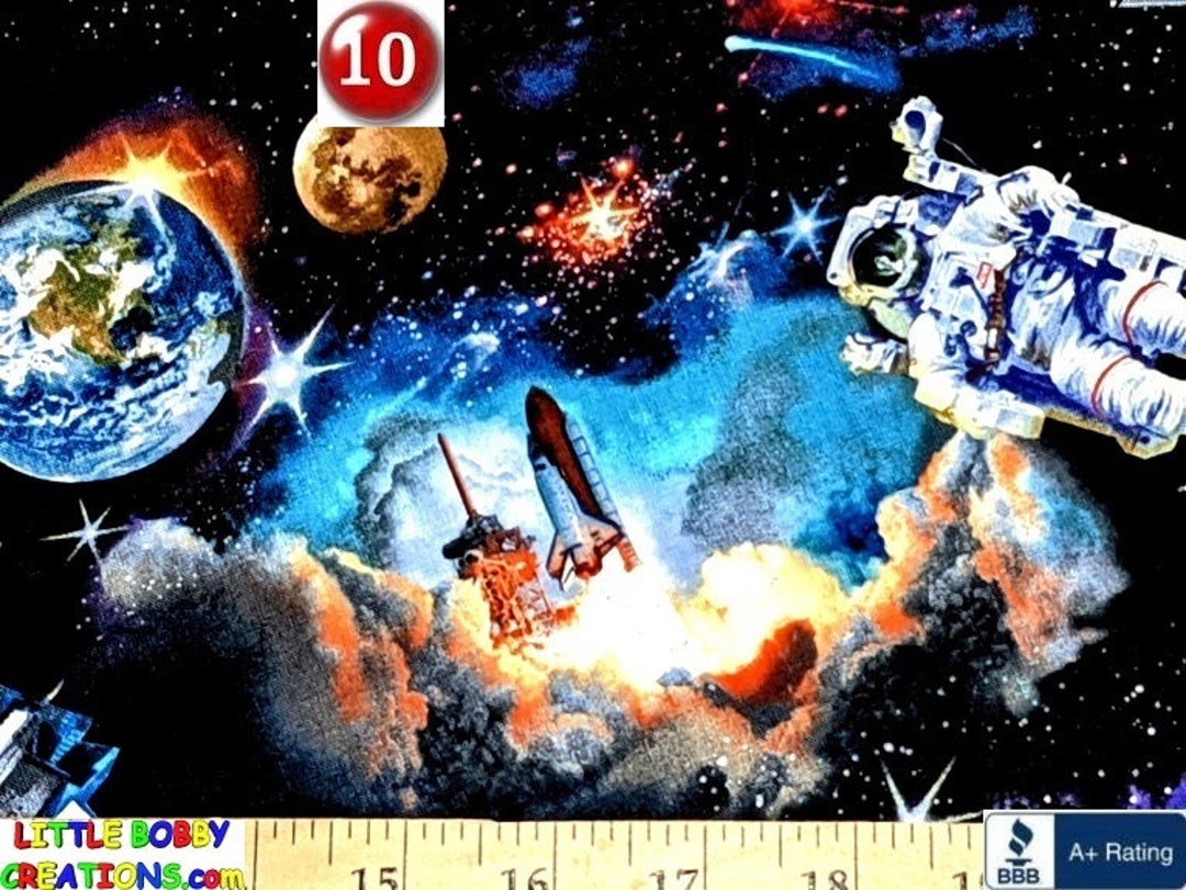 Astronaut Space Lamp Shade – Licensed Fabric, Handmade - Etsy