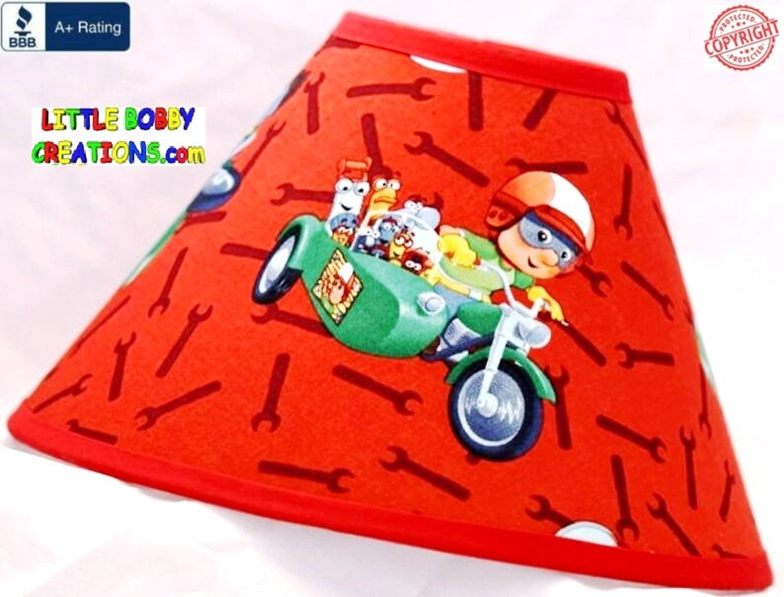 DISNEY HANDY MANNY Lamp Shade 3 Shade Fabrics to Choose - Etsy