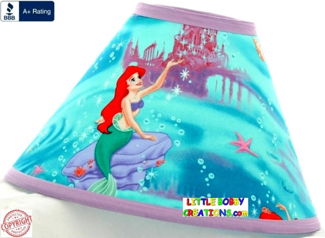 LITTLE MERMAID Lamp Shade - 7 Shade Fabrics to Choose From! - Made From ...