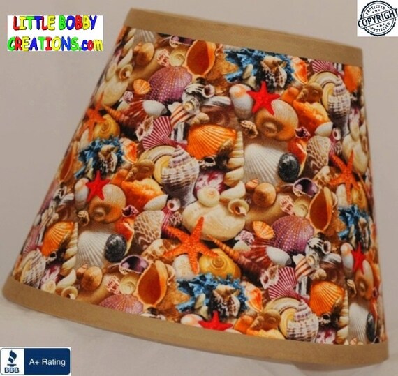 SEASHELL SEA SHELL Lamp Shade 19-27 of 27 Shade Fabrics to | Etsy