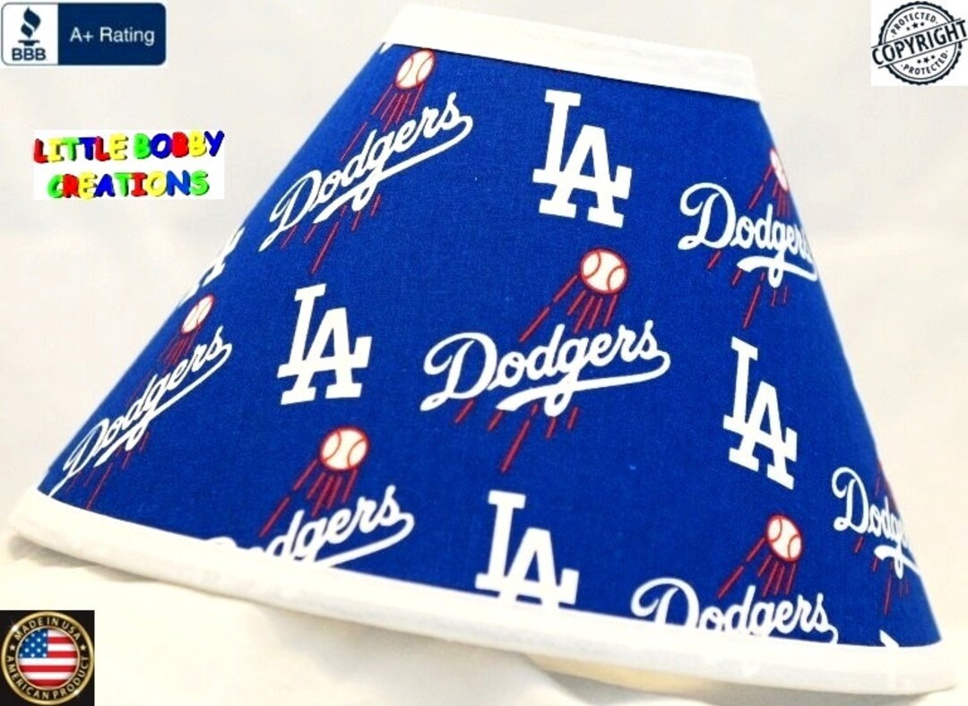 LA DODGERS Lamp Shade 9 Shade Fabrics to Choose From Made From Licensed ...