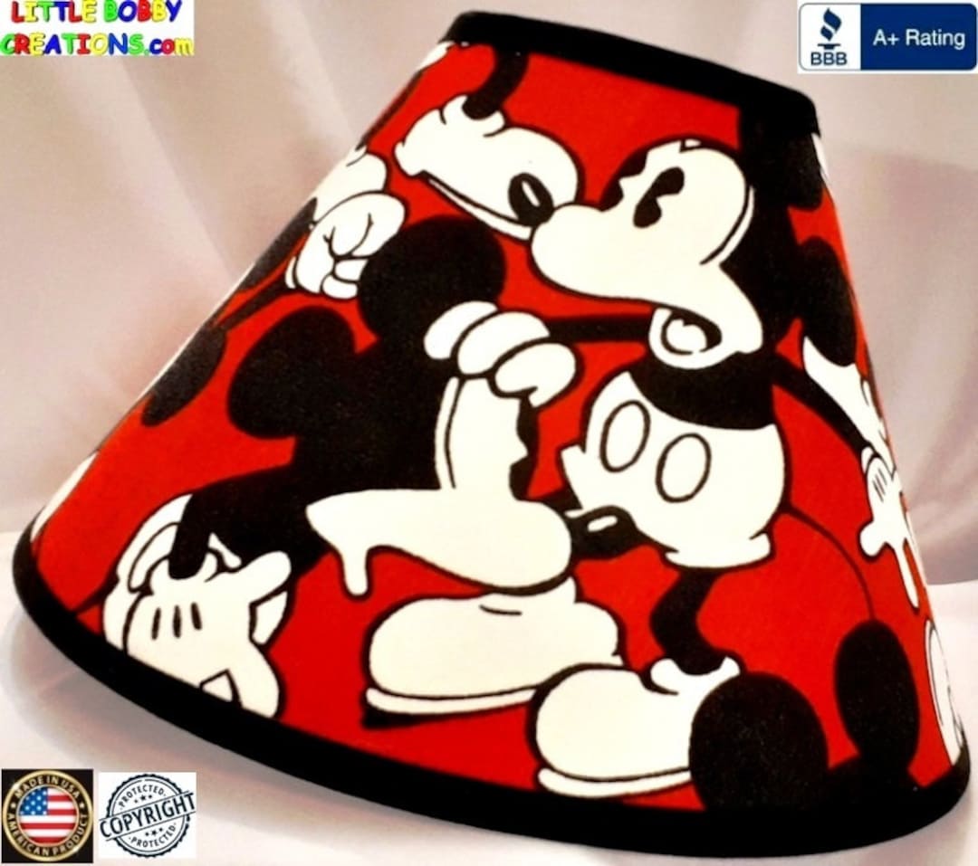 MICKEY MOUSE Lamp Shade - 10-18 of 45 Shade Fabrics to Choose From ...