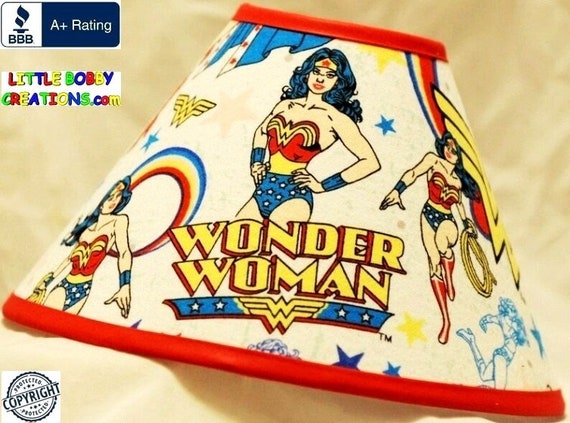 WONDER WOMAN Lamp Shade 9 Shade Fabrics to Select From | Etsy