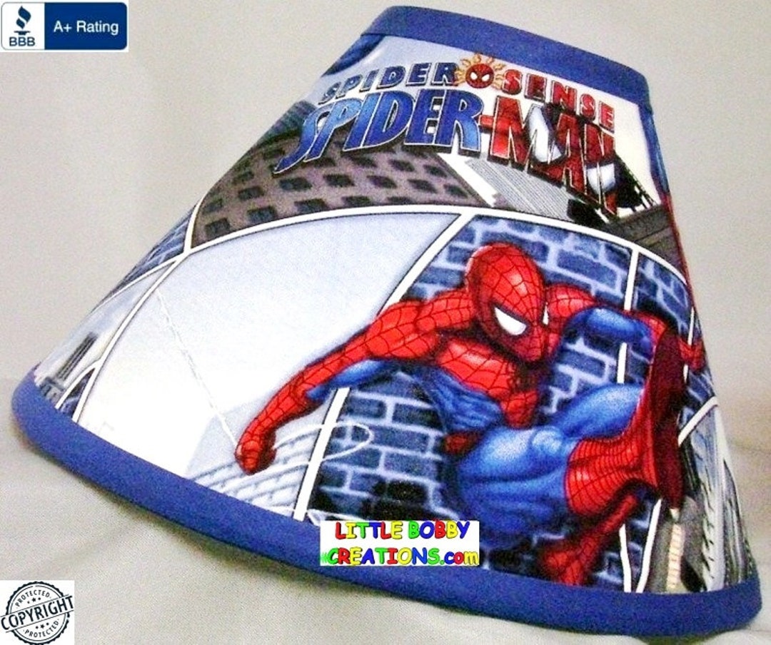 SPIDERMAN LAMP SHADE - 19-27 of 63 Shade Fabrics to Select From! - Each ...