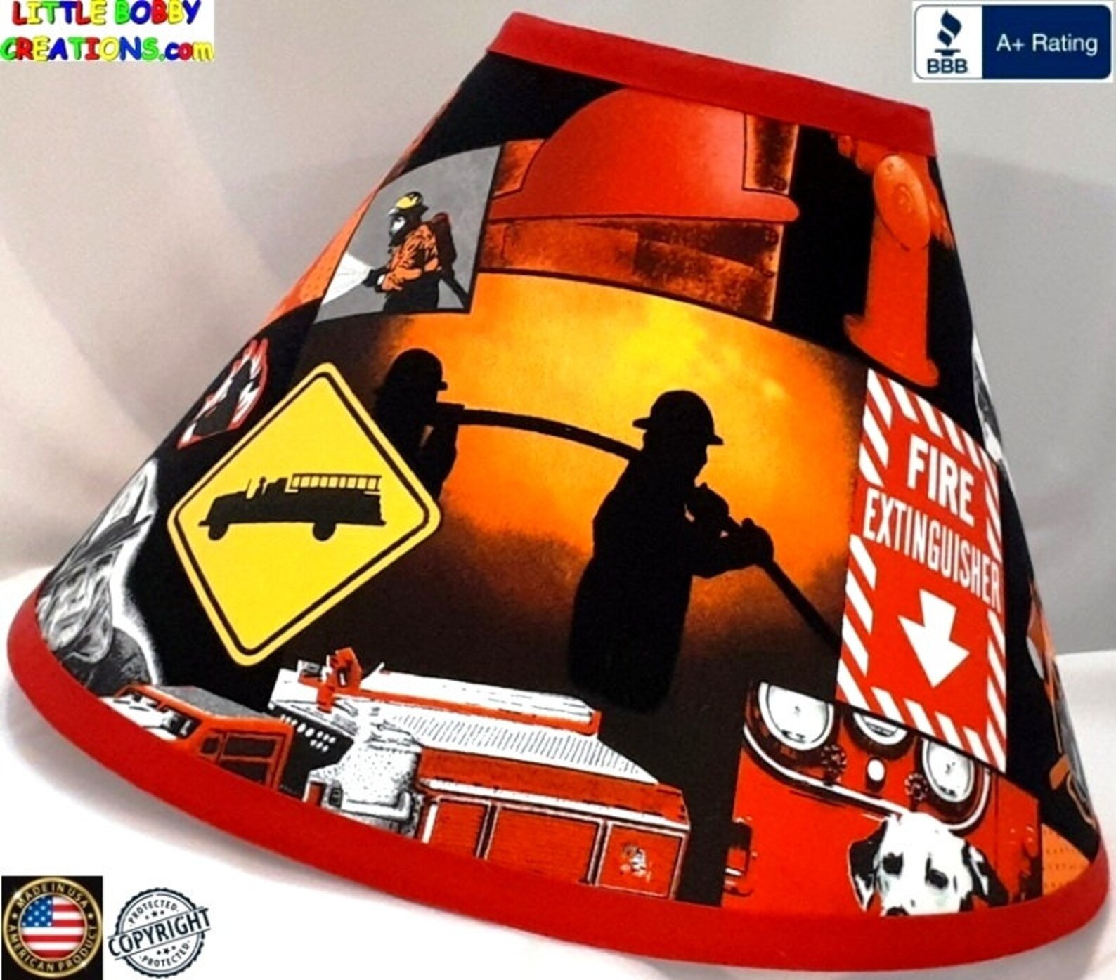 FIREMAN FIRETRUCK FIREFIGHTER Lamp Shade - 10-18 of 30 Shade Fabrics to ...