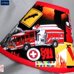 FIREMAN FIRETRUCK FIREFIGHTER Lamp Shade - 10-18 of 30 Shade Fabrics to ...