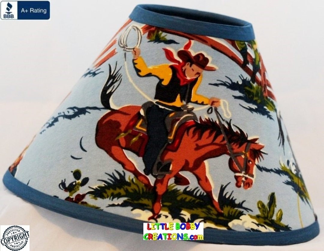 Handmade Western Cowboy Lamp Shade - Custom Sizes - Etsy