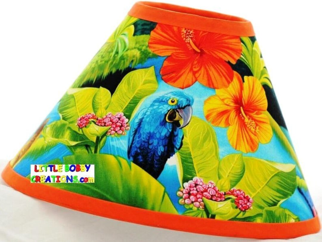 TROPICAL BIRD Lamp Shade - 10-18 of 25 Shade Fabrics to Choose From ...