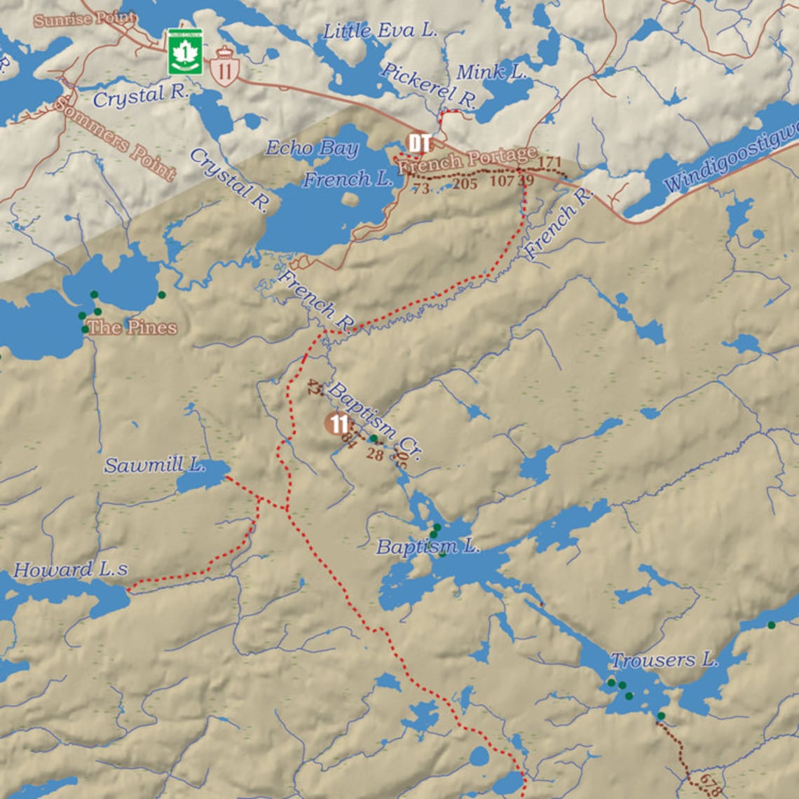 Mural Quetico/boundary Waters Canoe Area Wilderness Map, Not AI ...