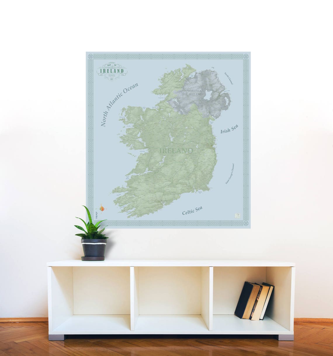 Large Ireland Wall Map Print 24x24 or 36x41, Not AI Designed, Satin ...