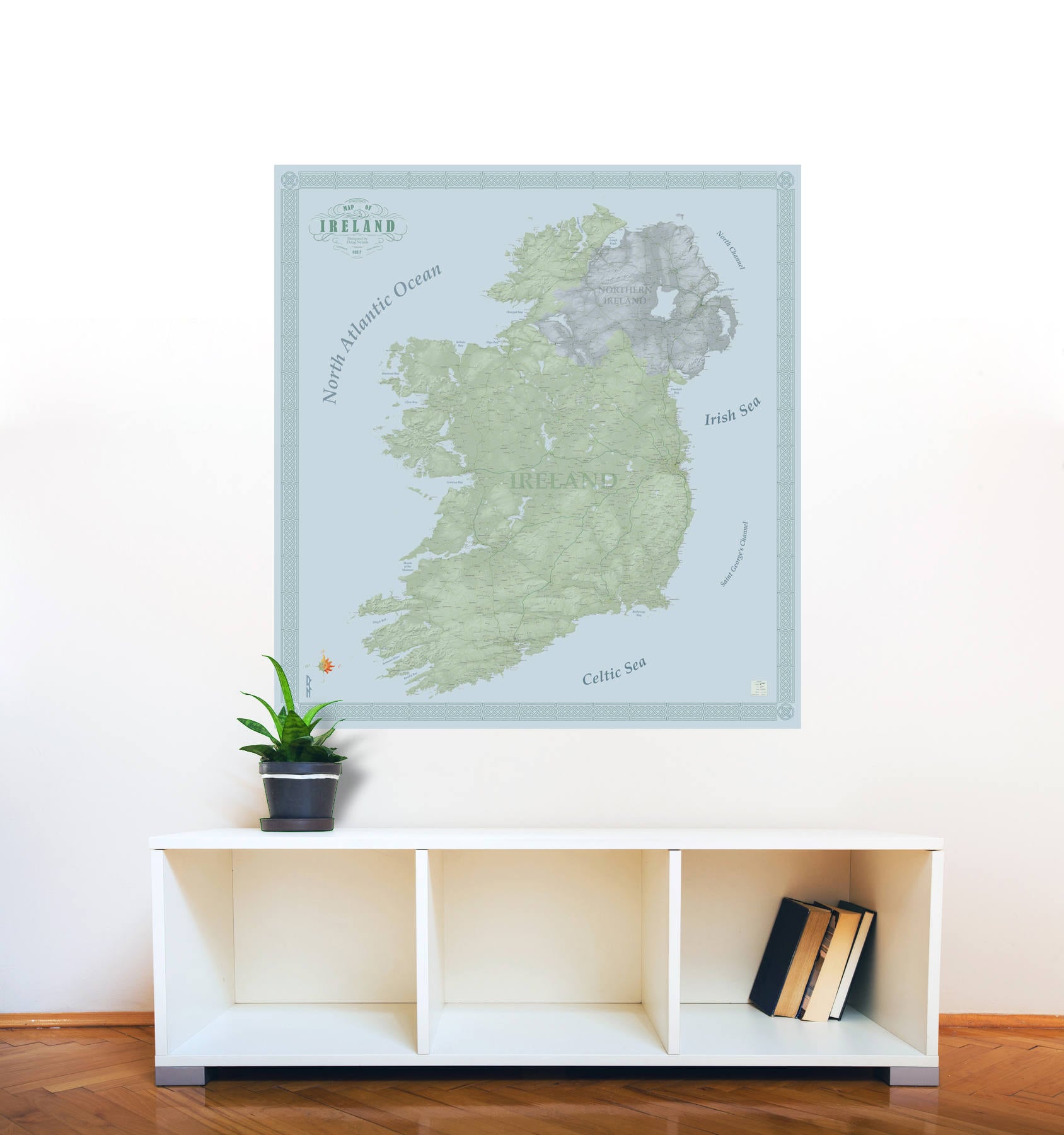 Large Ireland Wall Map Print 24x24 or 36x41, Not AI Designed, Satin ...