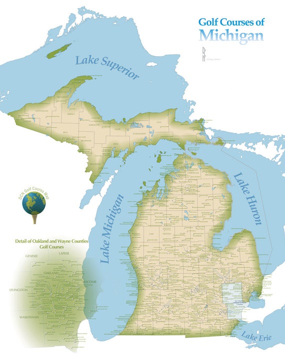 Physical Map Of Michigan