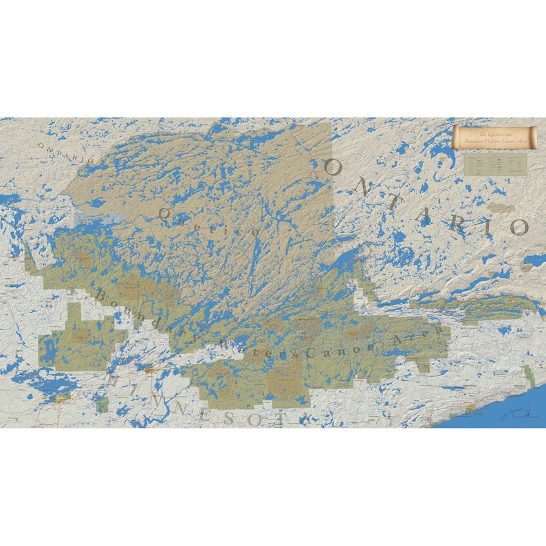 Mural Quetico/boundary Waters Canoe Area Wilderness Map, Not AI ...