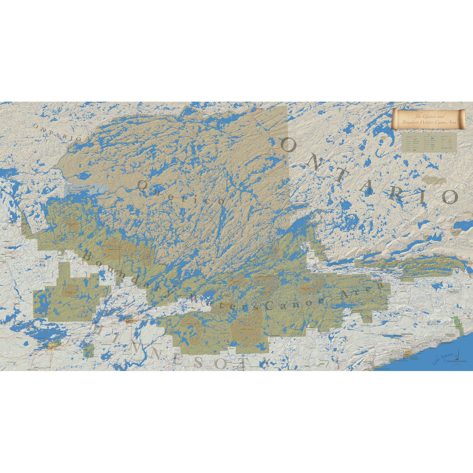 Mural Quetico/boundary Waters Canoe Area Wilderness Map, Not AI ...