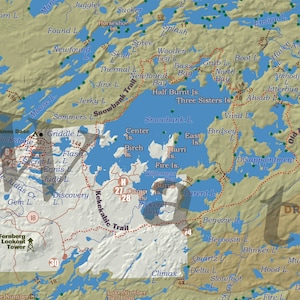 Mural Quetico/boundary Waters Canoe Area Wilderness Map, Not AI ...
