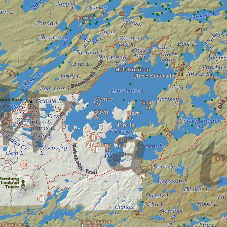 Mural Quetico/boundary Waters Canoe Area Wilderness Map, Not AI ...