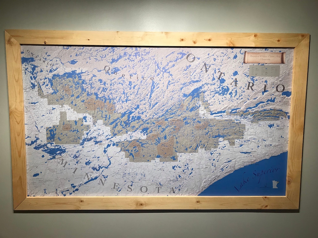 Boundary Waters Canoe Area Wilderness Map Fine Art Print | Archival ...