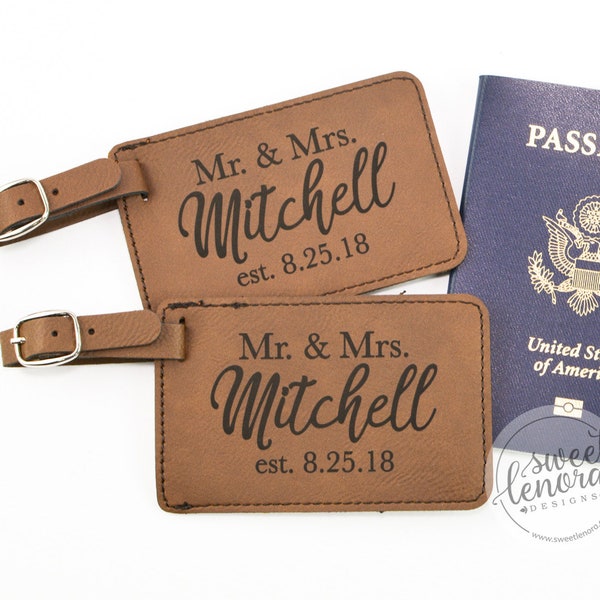 Wedding Luggage Tags - Etsy
