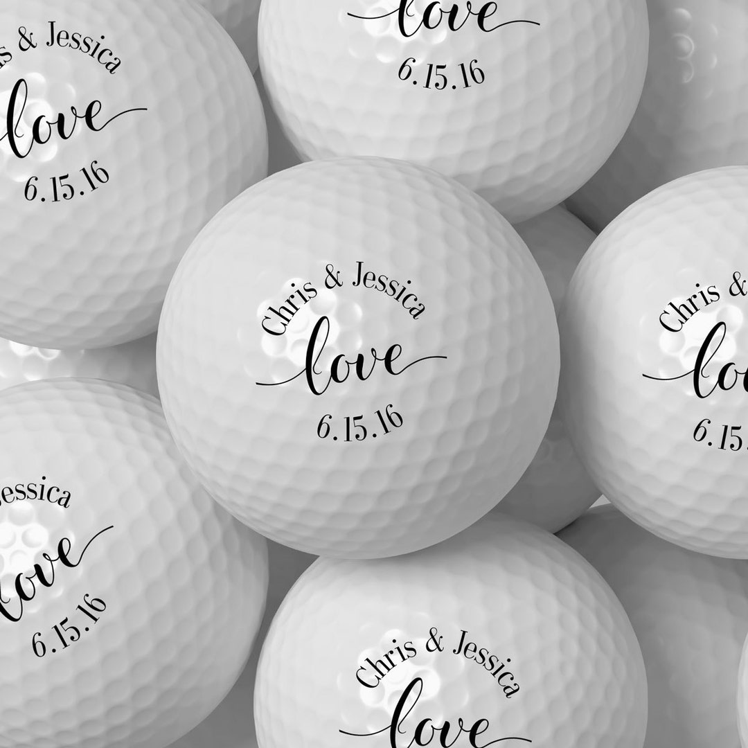 Custom Golf Ball Wedding Favor, Personalized Golf Balls Bulk Pricing 50 ...