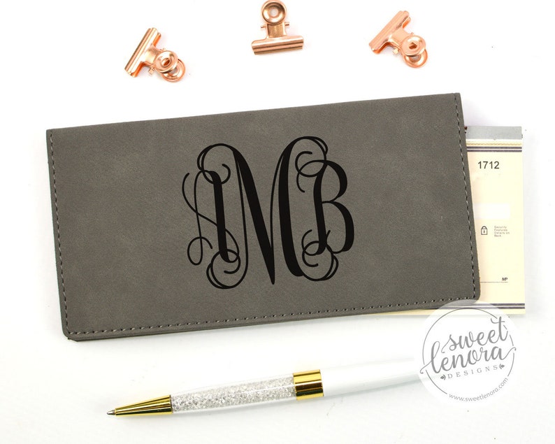 Monogrammed Checkbook Cover Gift for Women Personalized - Etsy