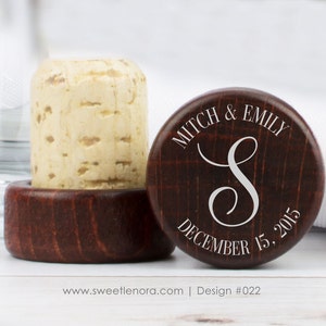 Personalized Wine Stopper Monogram Name Date Custom Wine Stopper Wood ...
