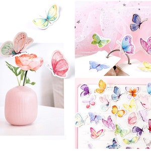 45 Butterfly Sticker Butterfly Theme Dancing Butterfly Colorful ...
