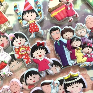 Chibi Maruko Chan Sticker Cute Girl Maruko Funny Family Sakura Family ...