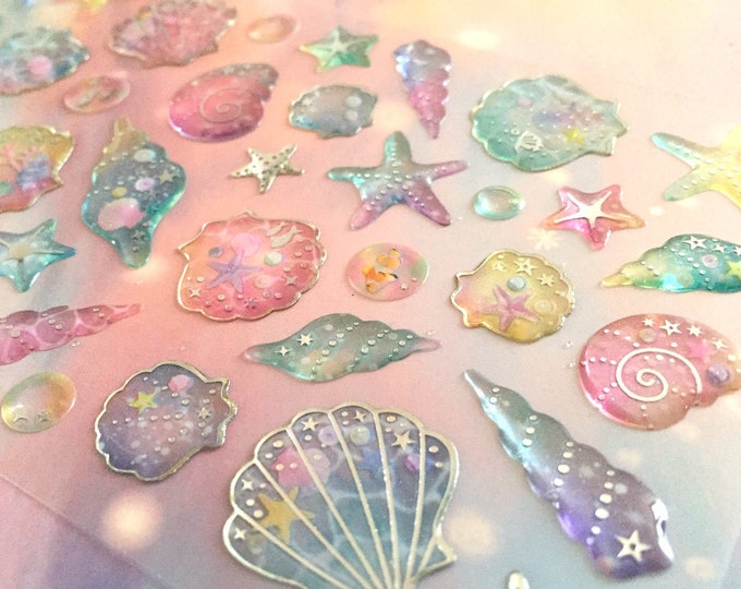 Pretty Seashell Sticker Pearl Shell Ocean Shells Oyster Shell - Etsy