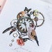Clock Themed Sticker Cute Birds Clock Gears Bird Feather Vintage Clock ...