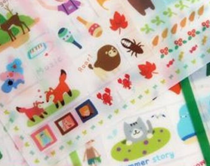 7 Sheets Daily Life Happy Icon Diary Sticker Cartoon Sticker - Etsy