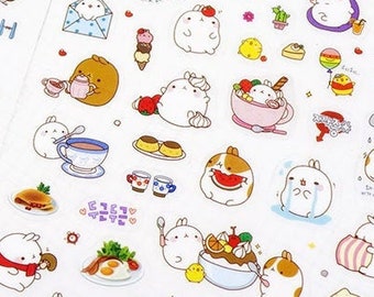 48 Strawberry Garden Rabbit Hare Sticker Super Cute Bunny | Etsy