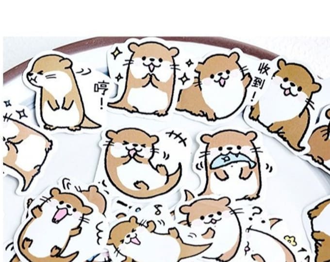 45 Cute Otter Sticker River Otter Sea Otter Pet Otter Label - Etsy